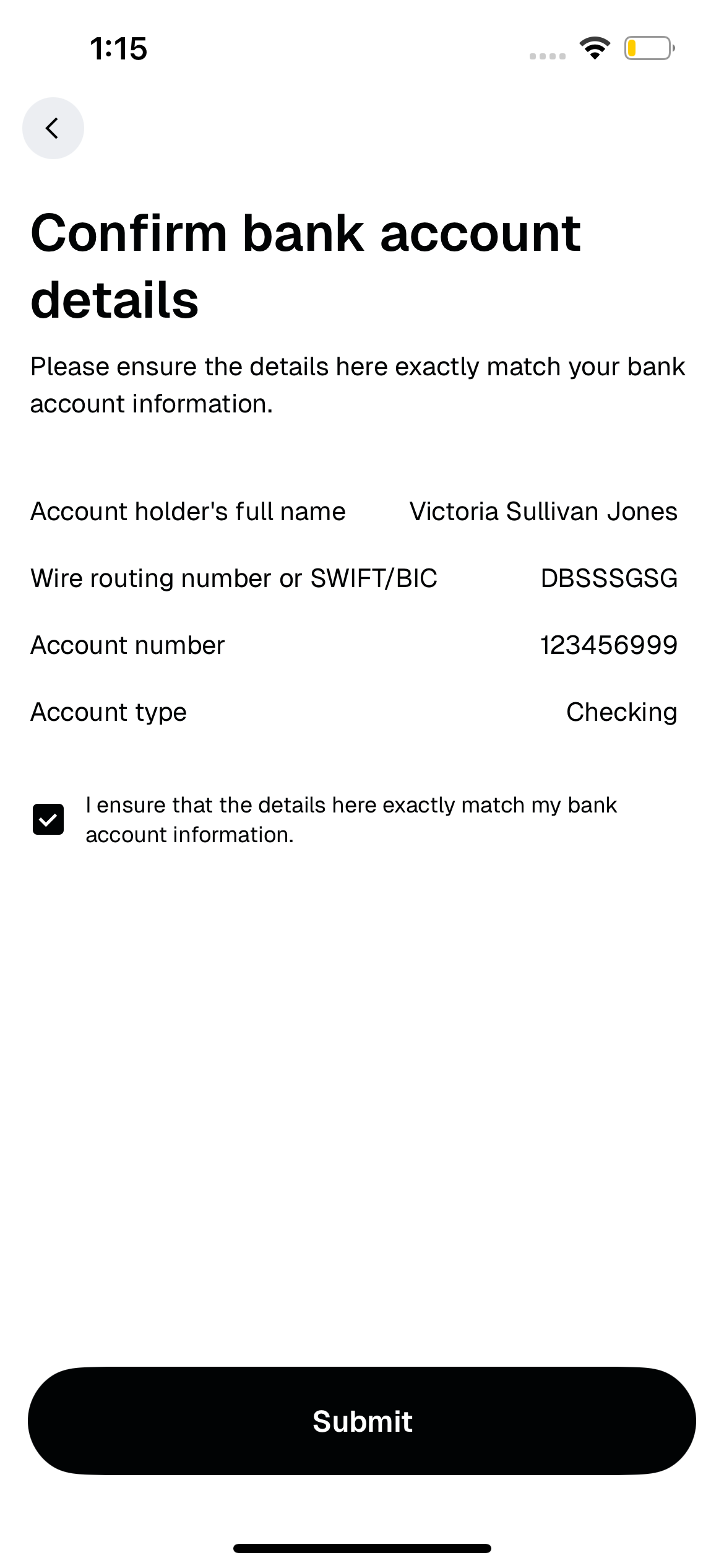 How do I add my Bank Account? (Non-U.S. Customers) – Gemini